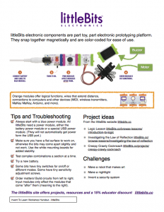 littleBits Quick Start Guides - Invent To Learn